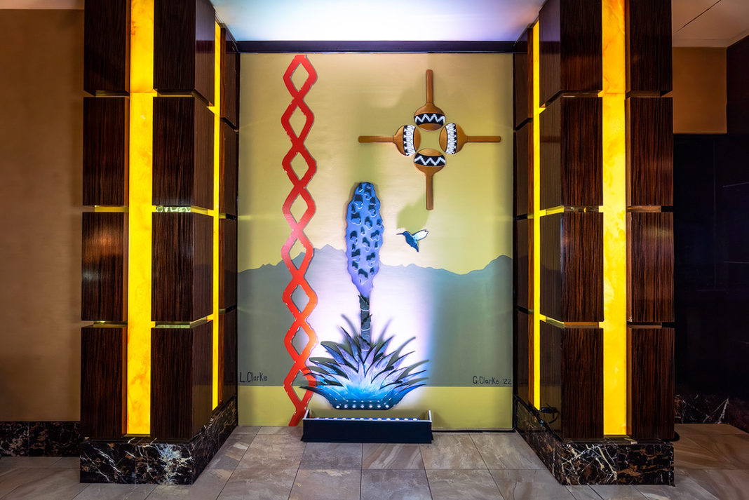 Artist Gerald Clarke Creates Mural at Agua Caliente - Indian Gaming