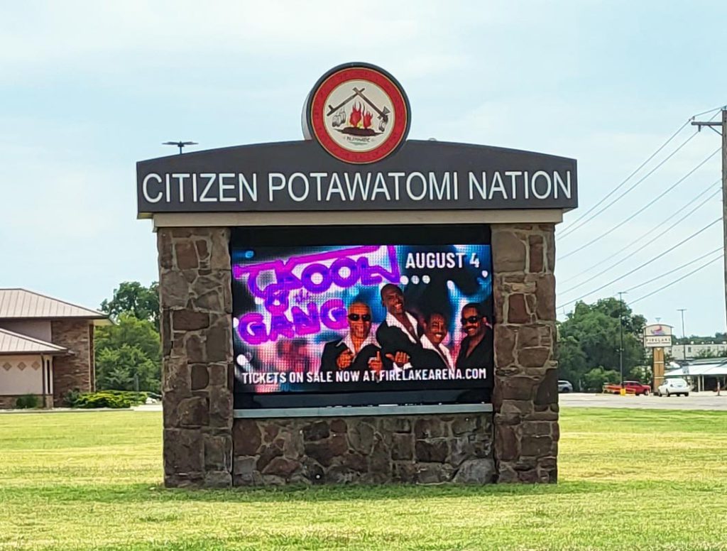 JCM Installs New Signs for Citizen Potawatomi - Indian Gaming