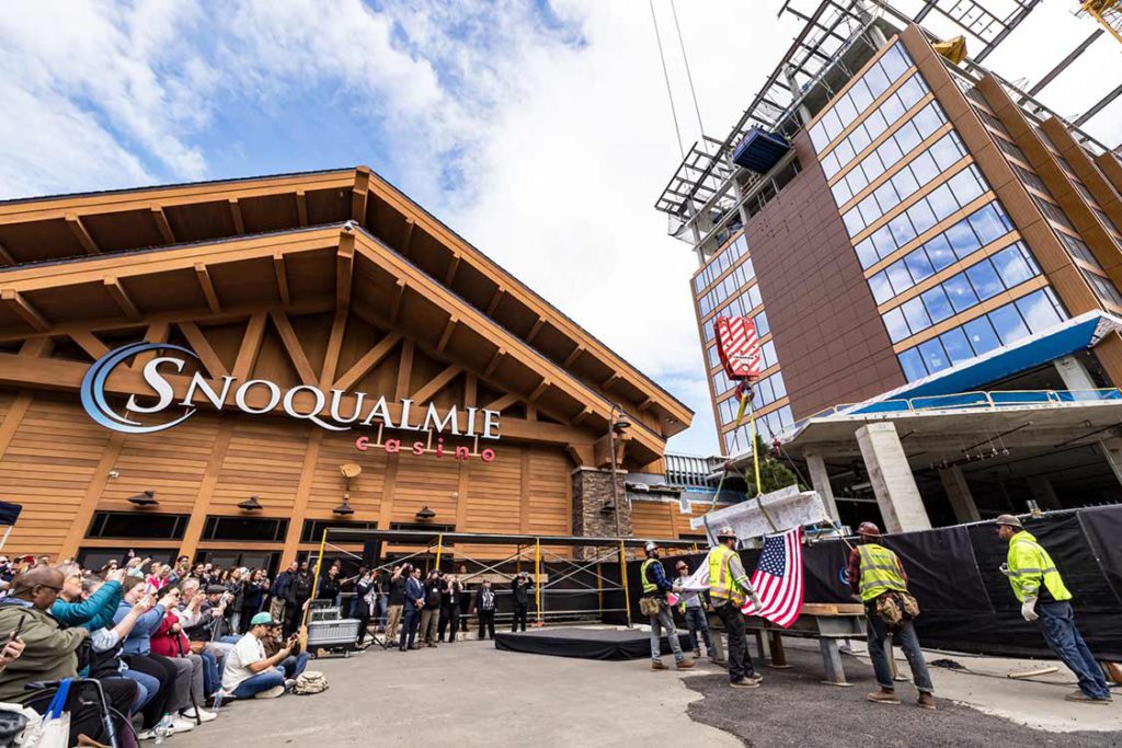 Snoqualmie Casino Holds Hotel Topping Ceremony - Indian Gaming